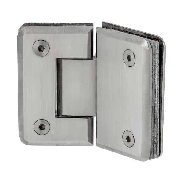 Scharnier Verbindung, Glas-Glas 135°, matt gebürstet